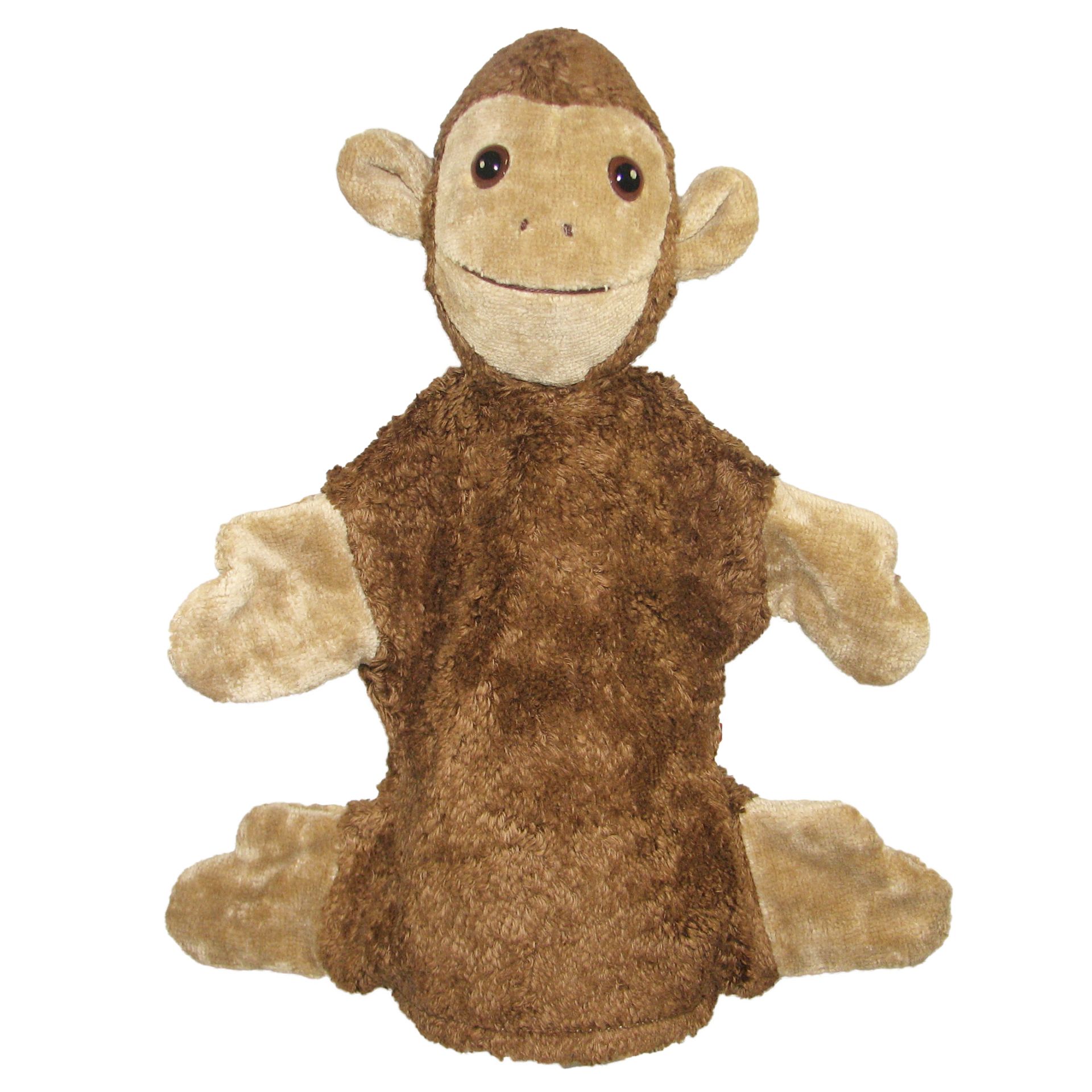 Handpuppe Affe braun - aus Naturmaterial - von Kallisto
